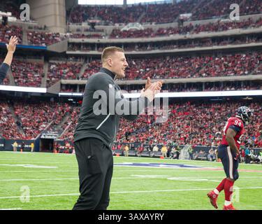 Houston Texans defensive end J.J. Watt (99) paces between plays during ...