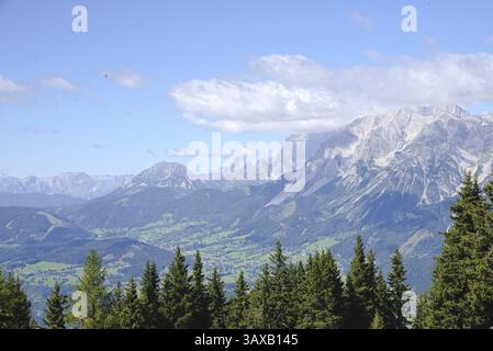 Dachstein massif with Bischofsmuetze with double summit - Panorama of ...