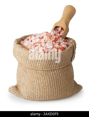 Himalayan pink salt on top of a rock. Selective focus Stock Photo - Alamy