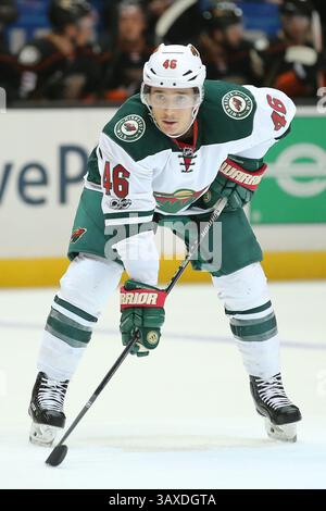 Minnesota Wild defenseman Jared Spurgeon during an NHL hockey game ...