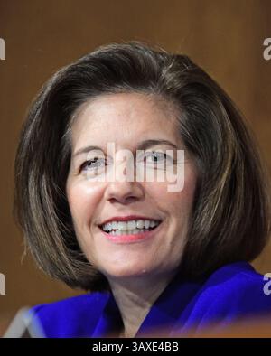U.S. Senator Catherine Cortez Masto (D-NV) speaking at a hearing of the ...