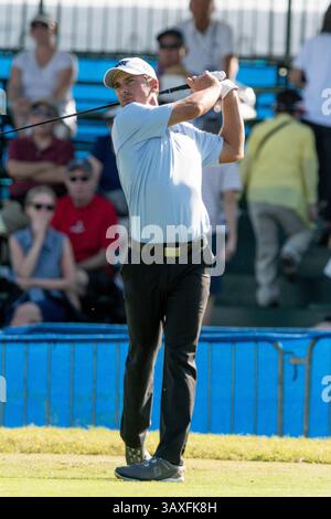 HONOLULU, HI - JANUARY 16: Hideki Matsuyama (JPN) watches his tee shot ...