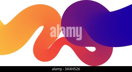 wavy colorful gradient shape. Vector illustration Stock Vector Image ...