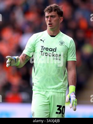 Harry Tyrer of Blackpool during the Sky Bet League 1 match Blackpool vs ...