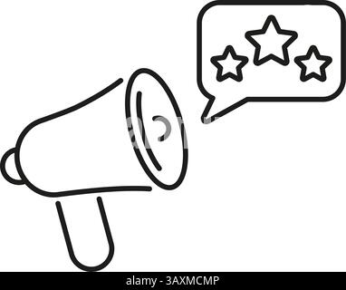 Marketing rating icon outline vector. Digital mix. Social market Stock ...