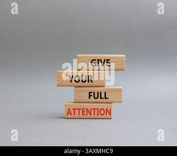 Give your full Attention symbol. Concept word Give your full Attention ...