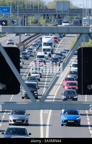 Bristol, UK. 21st Apr, 2025. Easter Holiday traffic adds to the ...