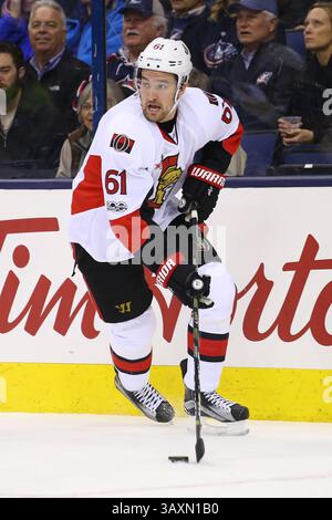Ottawa Senators right wing Mark Stone (61) celebrates with left wing ...