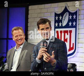 NFL Commissioner Roger Goodell answers a question during a news ...