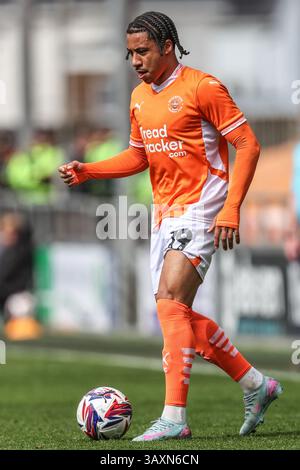 Samuel Silvera of Blackpool during the Sky Bet League 1 match Barnsley ...