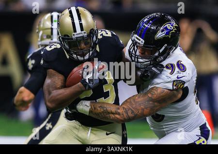 Baltimore Ravens defensive end Brent Urban comes onto the field during ...