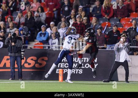 Ottawa Redblacks defensive back Marcus Barnes (37) celebrates his ...