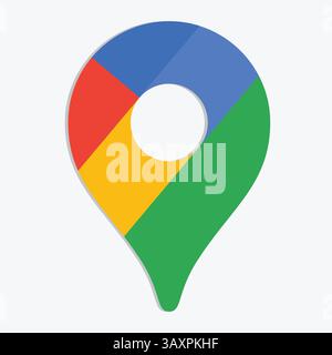 Map pointer icon. GPS location symbol. Fashionable modern style. In the ...