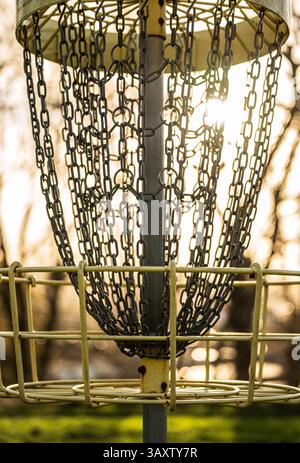 Detail of a disc golf target Stock Photo - Alamy