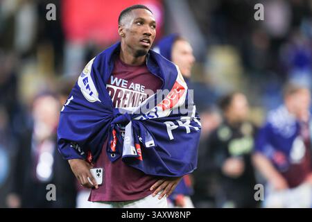 Jaidon Anthony of Burnley celebrates after the Premier League match ...