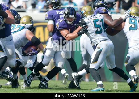 Baltimore Ravens middle linebacker Kyle van Noy enters the field before ...