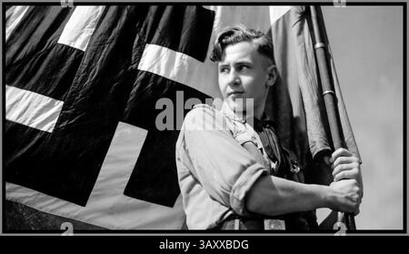 1930s SWASTIKA HITLERJUGEND Nazi Germany 4 young infant Hitler Youth ...