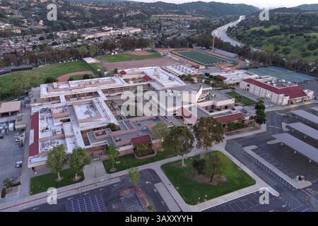 A general overall aerial view of Diamond Bar High School track and ...