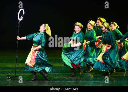 XILINGOL LEAGUE, CHINA - APRIL 21, 2025 - Actors perform dance in ...
