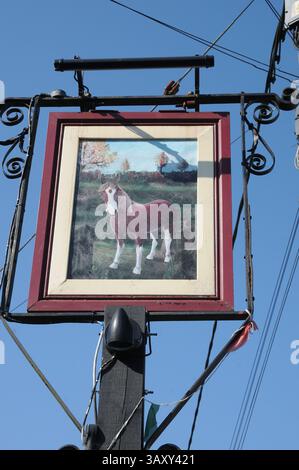 The Chestnut Horse Inn Great Finborough Stock Photo - Alamy
