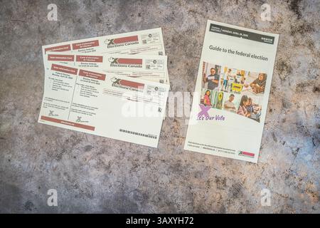 20 April 2025 - Calgary Alberta Canada - Voter Card for Canada Federal ...