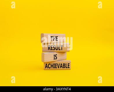 The result is achievable symbol. Concept words The result is achievable ...
