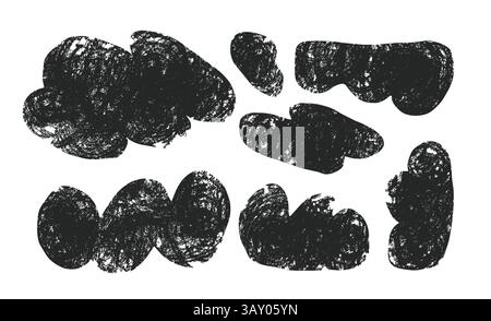 Set of hand drawn painted scratched vector Illustrations template of ...