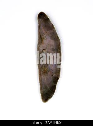 A smooth, elongated stone with a polished surface and subtle variations ...