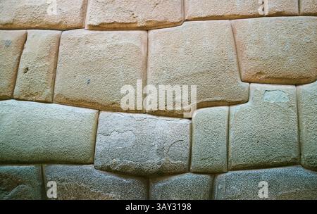 Amazing Inca Stone Masonry Wall in the Historic Center of Cuzco, Peru ...