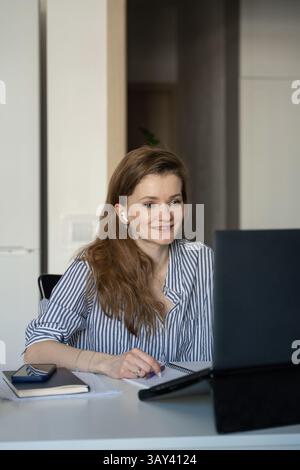 Remote Work And Digital Communication, Smiling Man Using Laptop And 
