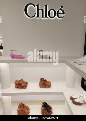 CHLOE' SHOES ON DISPLAY INSIDE THE FASHION STORE Stock Photo - Alamy