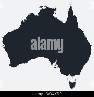 Australia map icon, geography blank concept, isolated graphic ...
