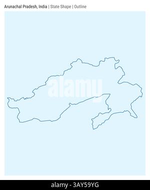 map of Arunachal Pradesh state of India and location on Indian map Stock Vector Image & Art - Alamy