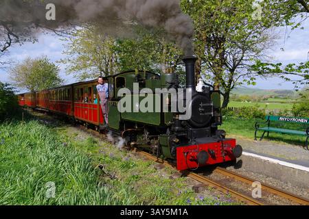 N07, Tom Rolt,0-4-2T, Narrow Gauge, Steam Locomotive, Rhydronen Station ...