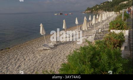 The beach at the TUI Blue Atlantica hotel, Corfu Stock Photo - Alamy