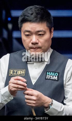Zak Surety during his match against Ding Junhui, on day four of the ...