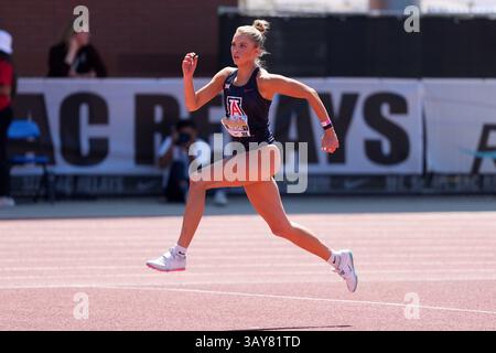 Paris Mikinski of Arizona places second in the women's high jump with a ...