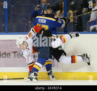 St. Louis Blues' David Perron (57) skates against the Minnesota Wild ...
