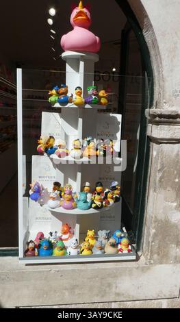 Rubber Duck display in a shop specialising in a full range of rubber ...