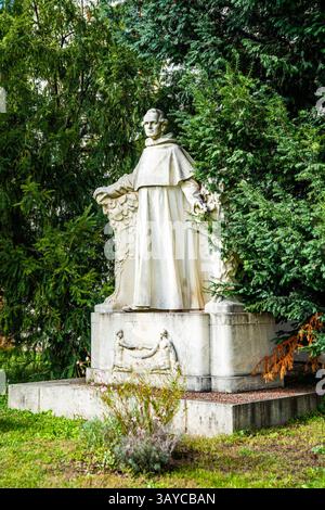 Gregor Mendel statue at the Abbey of st Thomas, Brno, Moravia, Czech ...