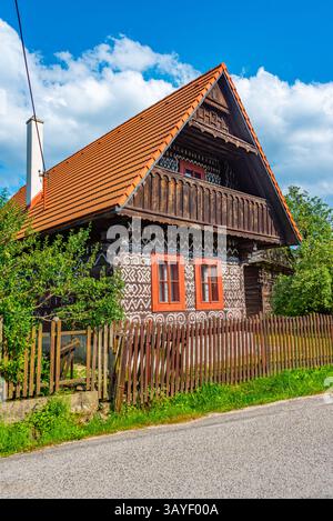 Typical folk architecture in Cicmany, Slovakia.IMAGE Stock Photo - Alamy