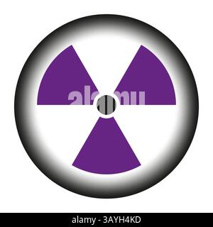 radiation hazard icon. minimal and creative icon isolated on white ...