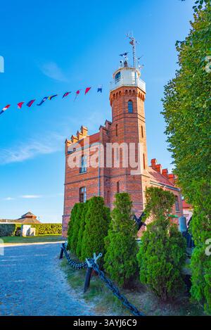 Sunny day at Ustka lighthouse in Poland.IMAGE Stock Photo - Alamy