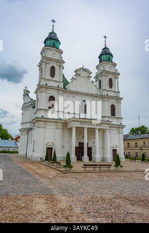 Belfry of Basilica of Birth of Virgin Mary in Chelm. Poland Stock Photo ...