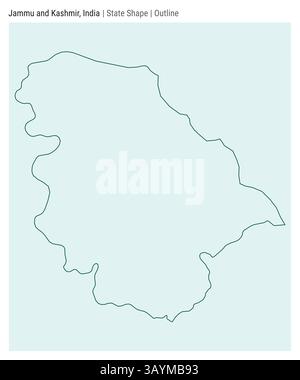 Jammu and Kashmir state outline map set Stock Vector Image & Art - Alamy