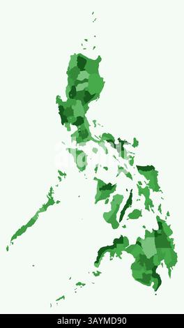 Map of the Philippines with regions. A simple country border map with ...