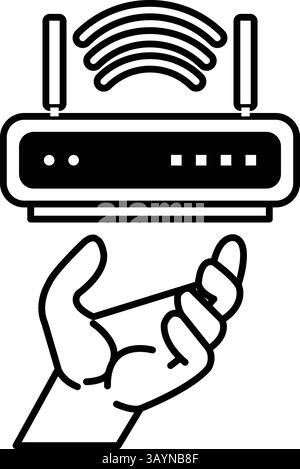 modem router cartoon vector illustration Stock Vector Image & Art - Alamy