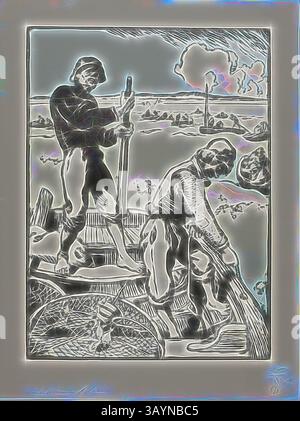 Green paper trees on blue background. Origami forest Stock Photo - Alamy