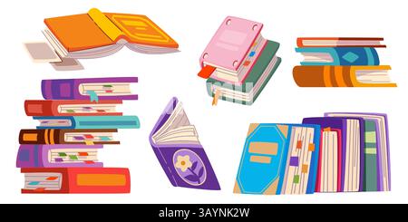 Stack of books icon. Colorful hardcovers. Reading symbol Stock Vector ...