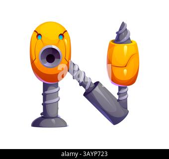 Robot hand font of cyborg machine gear type with robotic mechanism ...